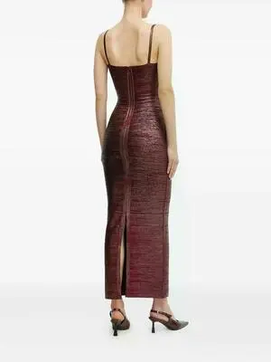 Herve Leger Gemma Metallic Dress