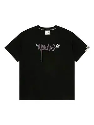 A BATHING APE T-shirt With Bear Graphic - Black