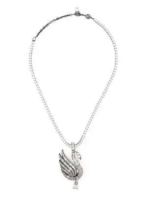 SWAROVSKI Iconic Swan Pendant Necklace - Silver