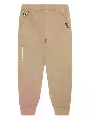 AAPE BY *A BATHING APE Ape Head Logo-plaque Trousers - Brown
