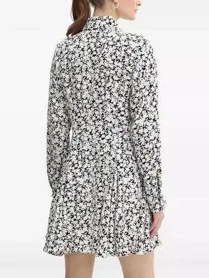 Michael Kors Floral-print Pleated Mini Dress