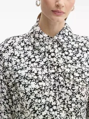Michael Kors Floral-print Pleated Mini Dress