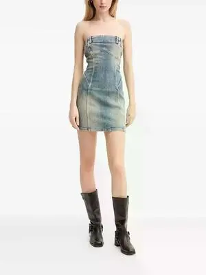 Miss Sixty Strapless Denim A-line Dress