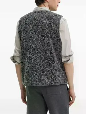 American Vintage Fleece-texture Button Gilet