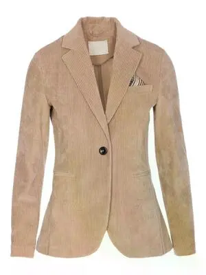 CIRCOLO 1901 Corduroy V-neck Blazer - Neutrals