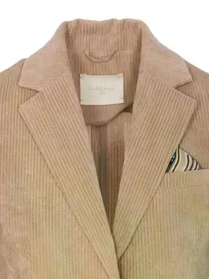 CIRCOLO 1901 Corduroy V-neck Blazer - Neutrals