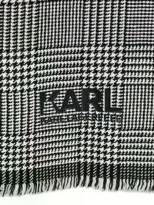 Karl Lagerfeld Houndstooth-check Wool Scarf
