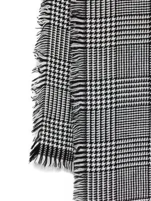 Karl Lagerfeld Houndstooth-check Wool Scarf
