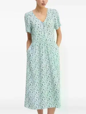 Marc O'polo Floral Print Button-front Midi Dress