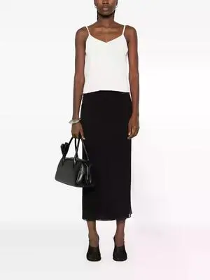 Wardrobe.NYC Ribbed Midi Skirt - Black
