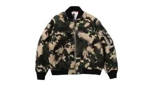 A BATHING APE Map Camo Bomber Jacket
