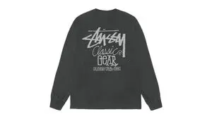 StÜssy Classic Gear Long Sleeve Pigment Dyed Tee Shirt - Black