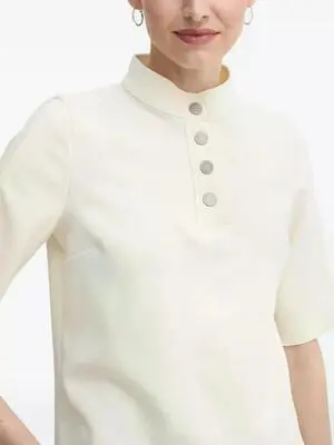 Ba&sh Mock-neck Blouse With Button Placket