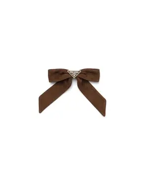 Prada Suede Hair Clip - Brown