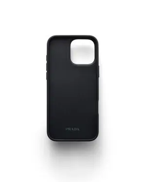 Prada Saffiano Leather Case For Iphone 16 Pro Max - Black