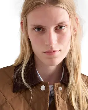 Prada Light Re-nylon Cropped Jacket - Brown