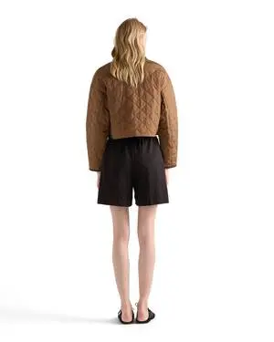 Prada Light Re-nylon Cropped Jacket - Brown