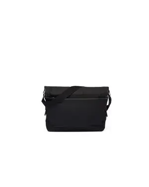 Prada Re-nylon And Saffiano Leather Shoulder Bag - Black