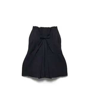 Prada Chevron Wool Midi Skirt - Blue