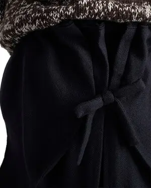 Prada Chevron Wool Midi Skirt - Blue