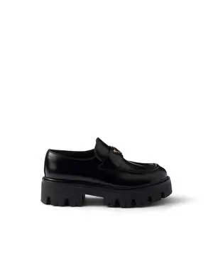 Prada Brushed Leather Loafers