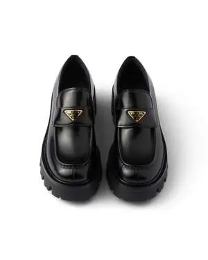 Prada Brushed Leather Loafers