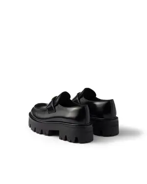 Prada Brushed Leather Loafers