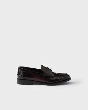 Prada Brushed Leather Loafers