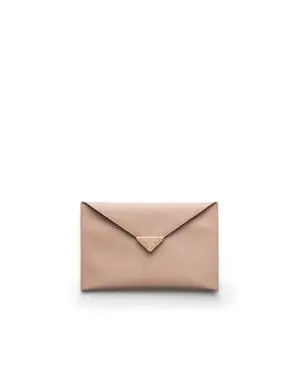 Prada Saffiano Leather Envelope Clutch - Pink