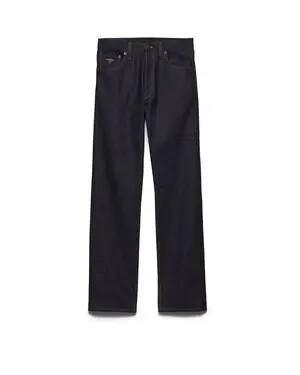 Prada Regular Fit Raw Denim Jeans - Blue