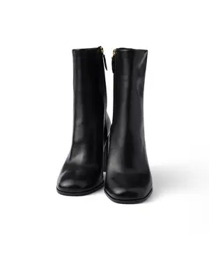 Prada Leather Booties - Black