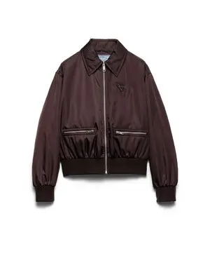 Prada Re-nylon Blouson Jacket - Brown
