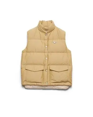 Prada Medium-weight Technical Fabric Down Vest - Brown
