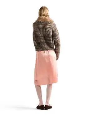 Prada Washed Satin Pencil Skirt