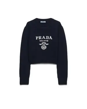 Prada Wool And Cashmere Crew-neck Sweater - Blue