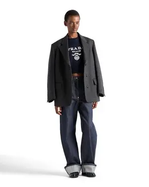Prada Wool And Cashmere Crew-neck Sweater