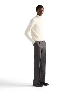 Prada Wool And Silk Wide Leg Pants