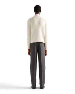 Prada Wool And Silk Wide Leg Pants