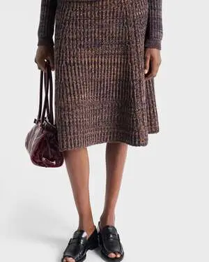 Prada Wool And Cashmere Knit Skirt