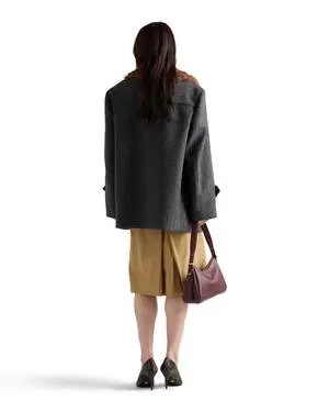 Prada Pleated Technical Fabric Skirt - Brown