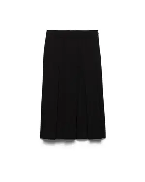 Prada Sablé Satin Flared Skirt