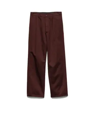 Prada Cotton Wide-leg Pants - Brown