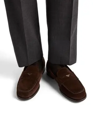 Prada Suede Loafers - Brown