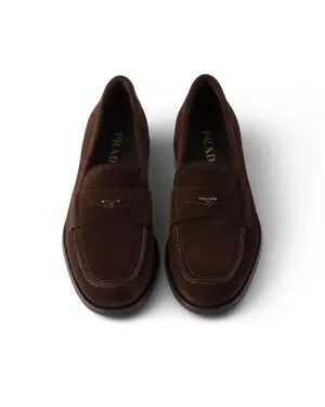 Prada Suede Loafers - Brown