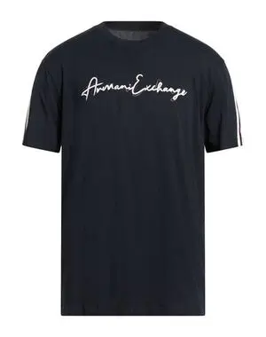 Armani Exchange Man T-shirt Navy Size L Cotton Navy