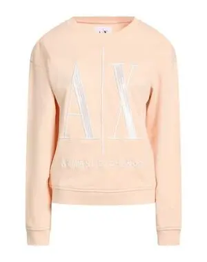 Armani Exchange Cotton Sweatshirt With Embroidered Logo - Pink