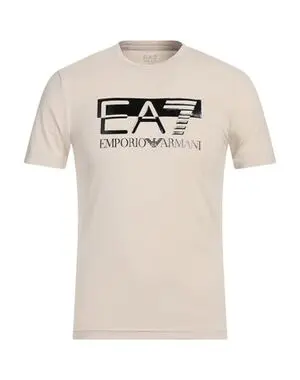 EA7 Man T-shirt Orange Size Xs Cotton, Elastane Beige