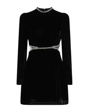 Sandro Velvet Mini Dress With Cutout And Embellishments