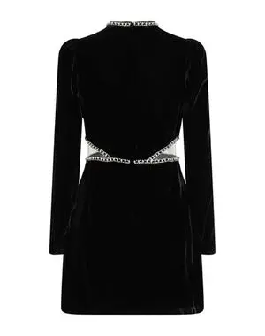 Sandro Velvet Mini Dress With Cutout And Embellishments