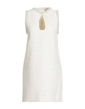 Sandro Mini Tweed Dress With Appliqués And Beads